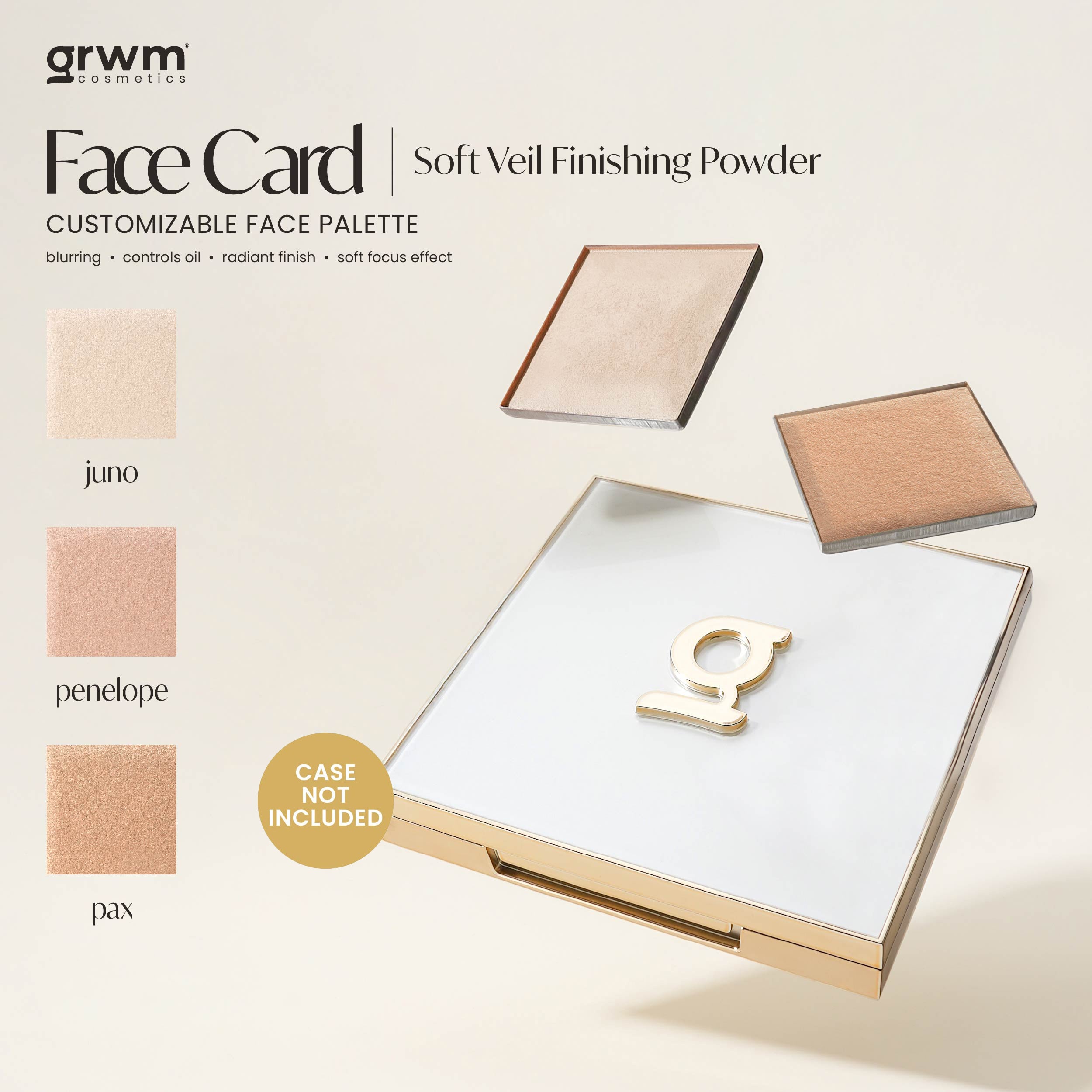GRWM Cosmetics Face Card Soft Veil Finishing Powder [CASE NOT INCLUDED