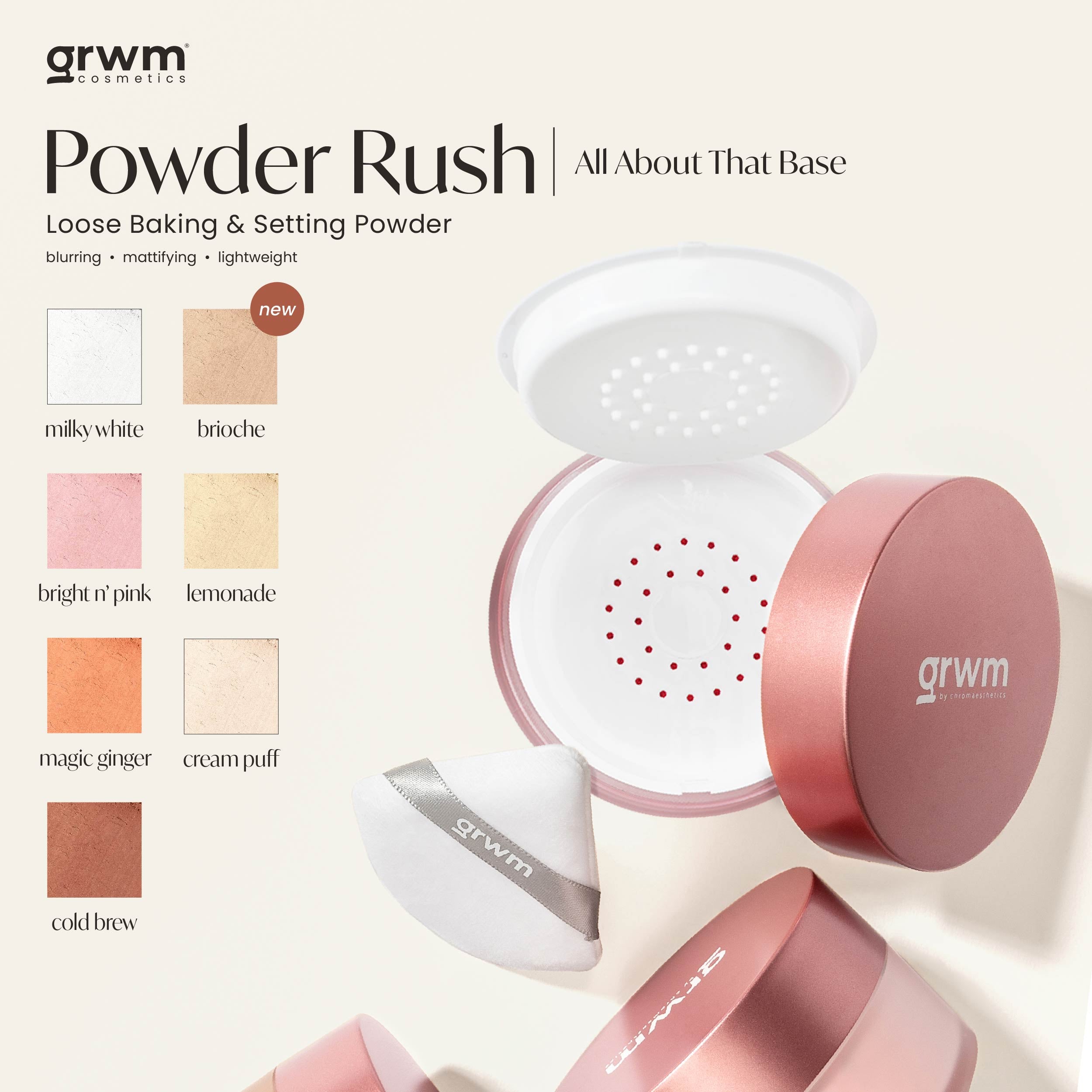 GRWM Cosmetics Powder Rush - Loose Baking and Setting Powder