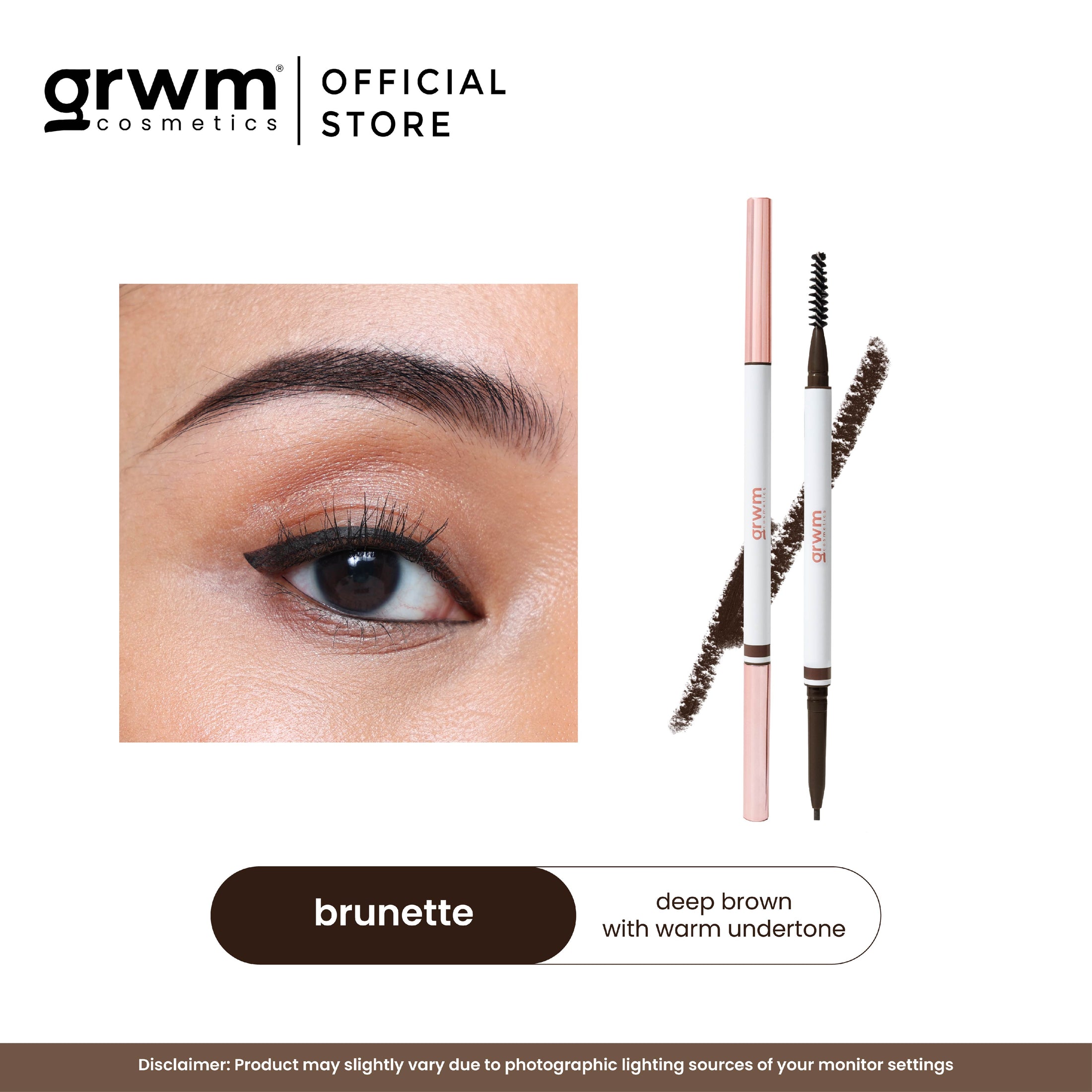 GRWM Cosmetics Precision Pencil Pro - Micro Tip Eyebrow Pencil with Sp