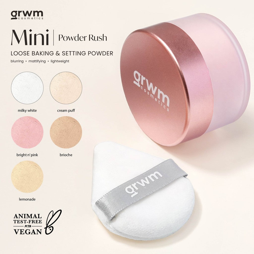 GRWM Cosmetics Powder Rush - MINI Loose Baking and Setting Powder